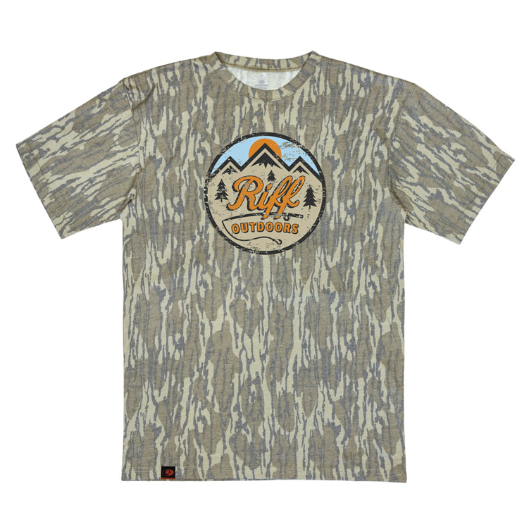 RIFF Outdoors Mossy Oak Bottomland Logo T-Shirt – Whiskey Riff Shop